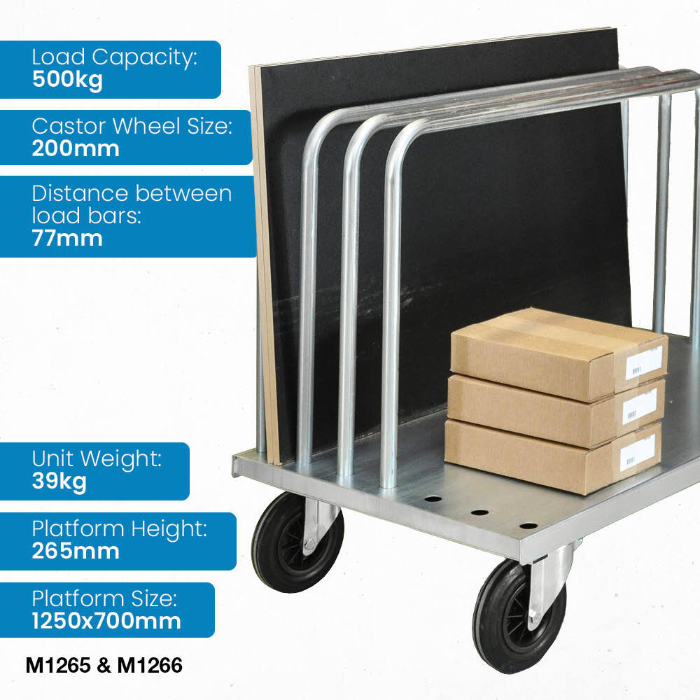 Panel Cart With Adjustable Load Bars