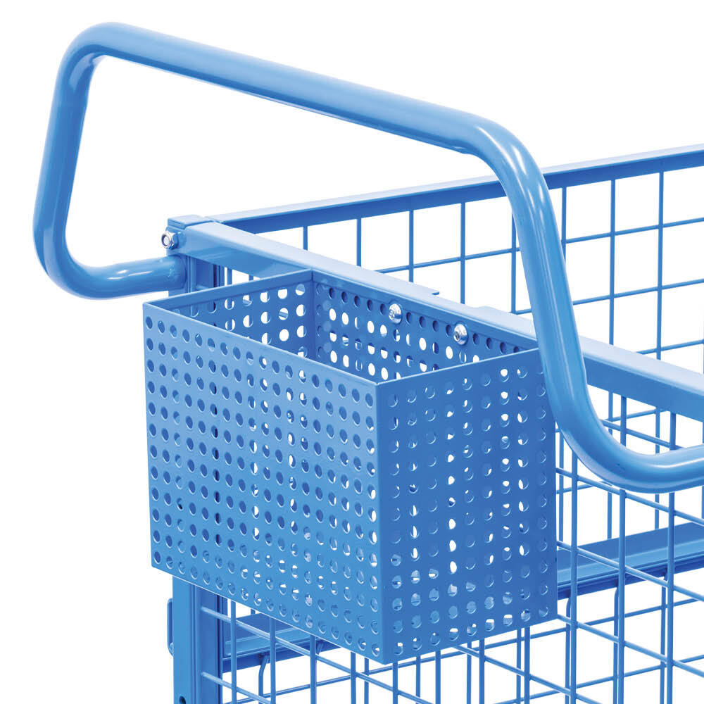 Mesh Cage Trolley with Drop Down Gate & Lockable Lid | MHA Products